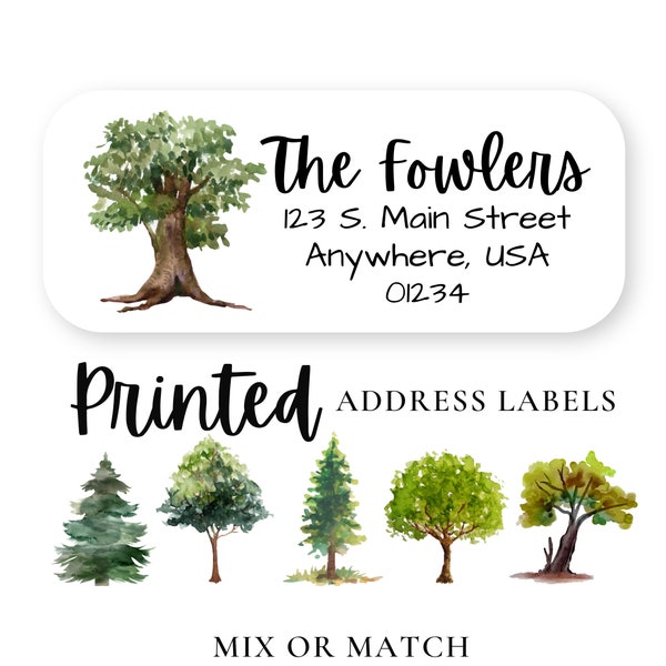 Pine Tree Address Labels - Etsy
