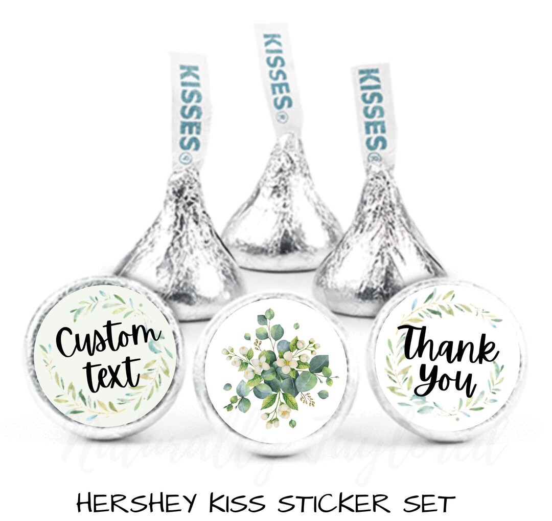 P5 Hershey Kiss Stickers Greenery Hershey Kiss Label - Etsy