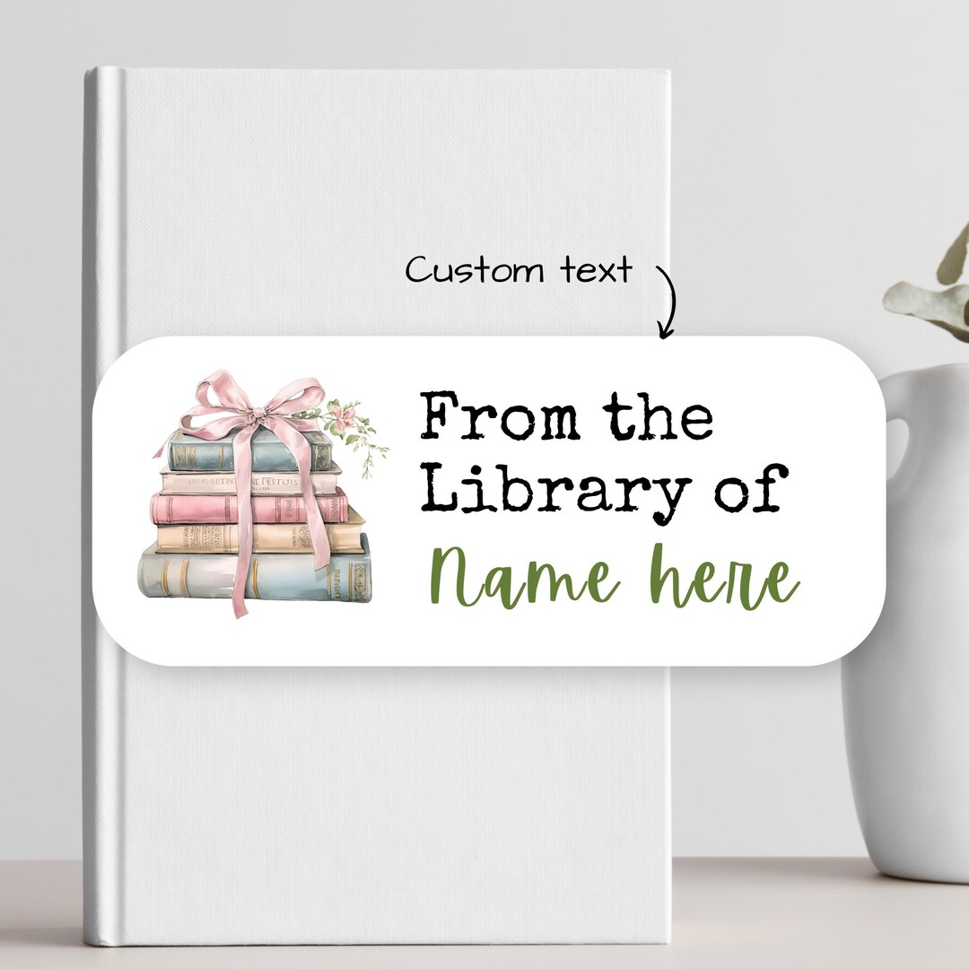 From the Library of Stickers, Shabby Chic Book Labels, This Book ...