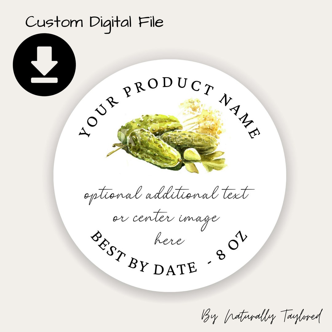 Digital File, Pickle Canning Labels, Mason Jar Canning Labels, Pickle ...
