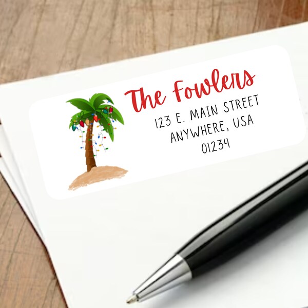 Palm Tree Mailing Labels - Etsy