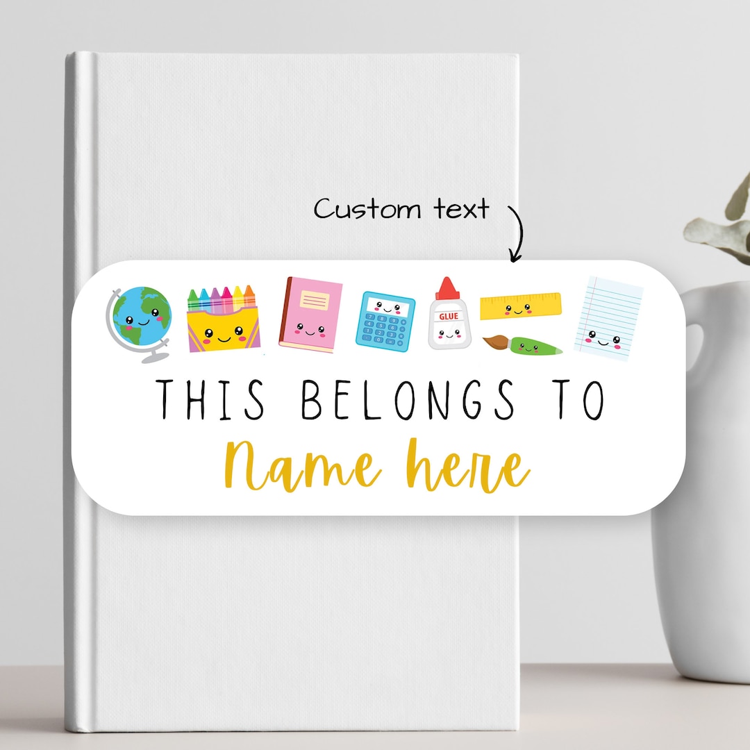 This Belongs to Labels, Kawaii Supplies Sticker, Custom Teacher Labels ...