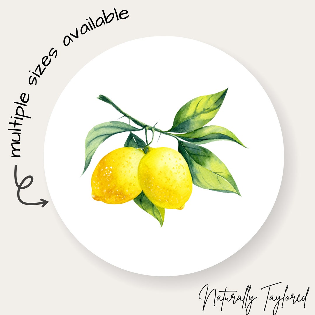 C36, Lemon Envelope Seal, Bridal Shower Lemon Envelope Seals, Lemon ...