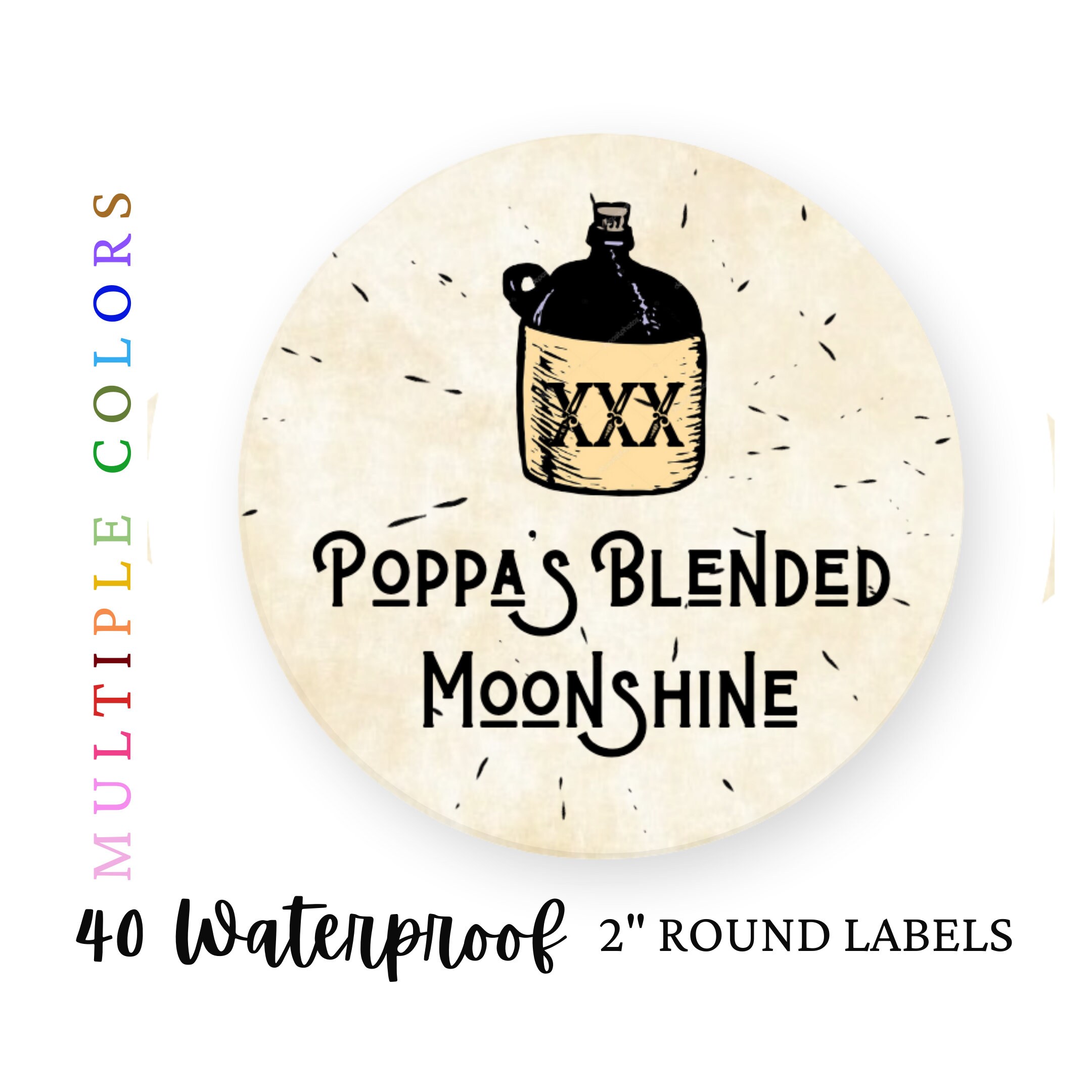 Moonshine Bottle Labels