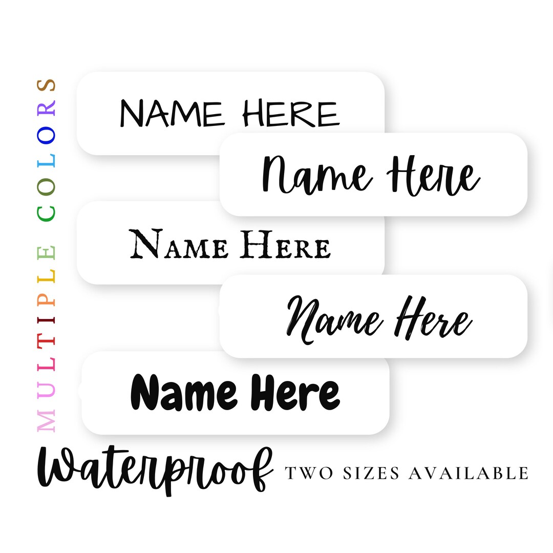 Waterproof Name Labels Book Name Labels Teacher Supplies Etsy
