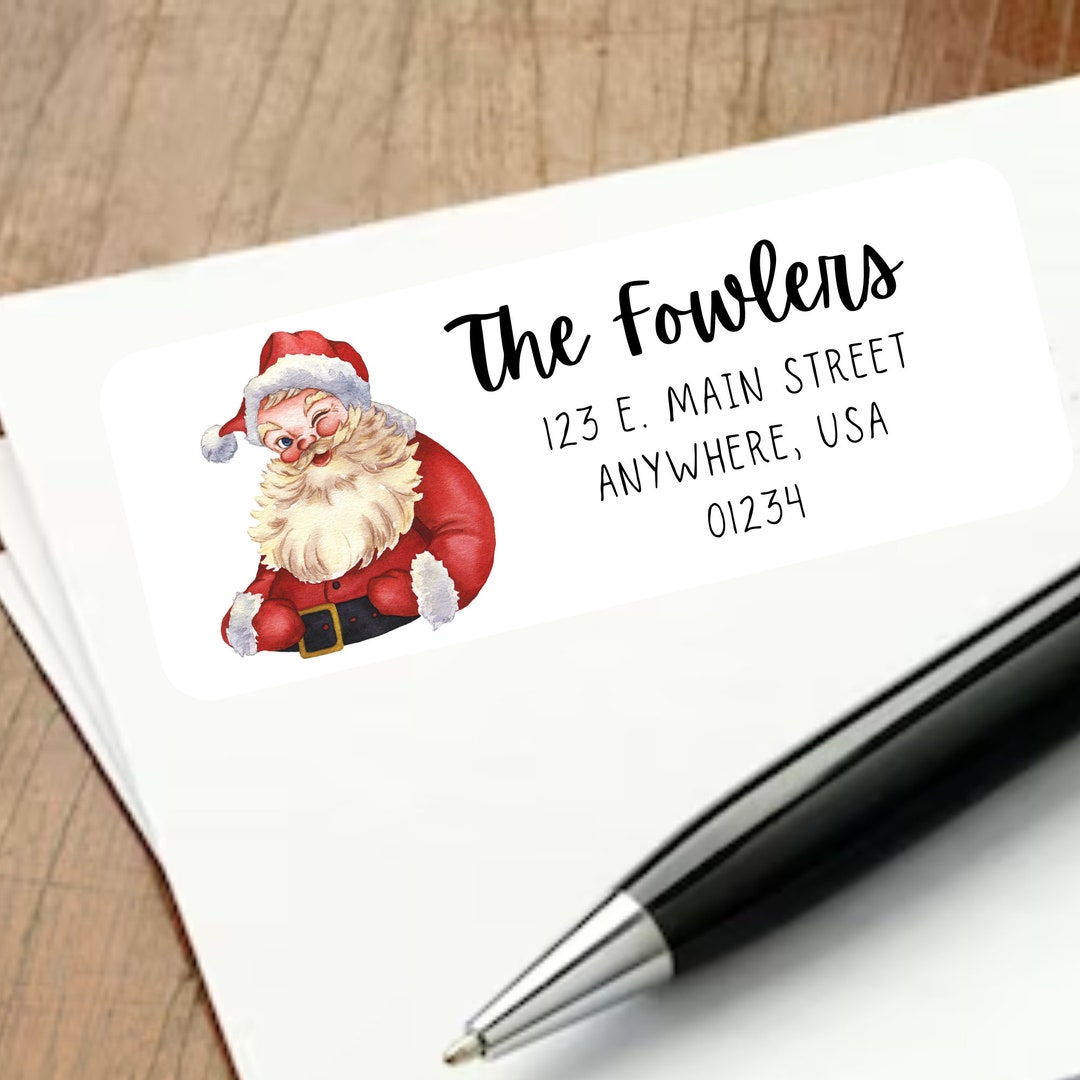 Santa Address Labels, From Santa Label, Christmas Return Address ...