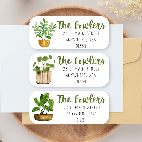 Address Labels Plant - Etsy