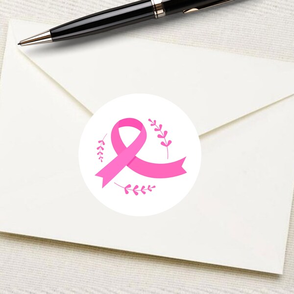 Breast Cancer Envelope Seals - Etsy