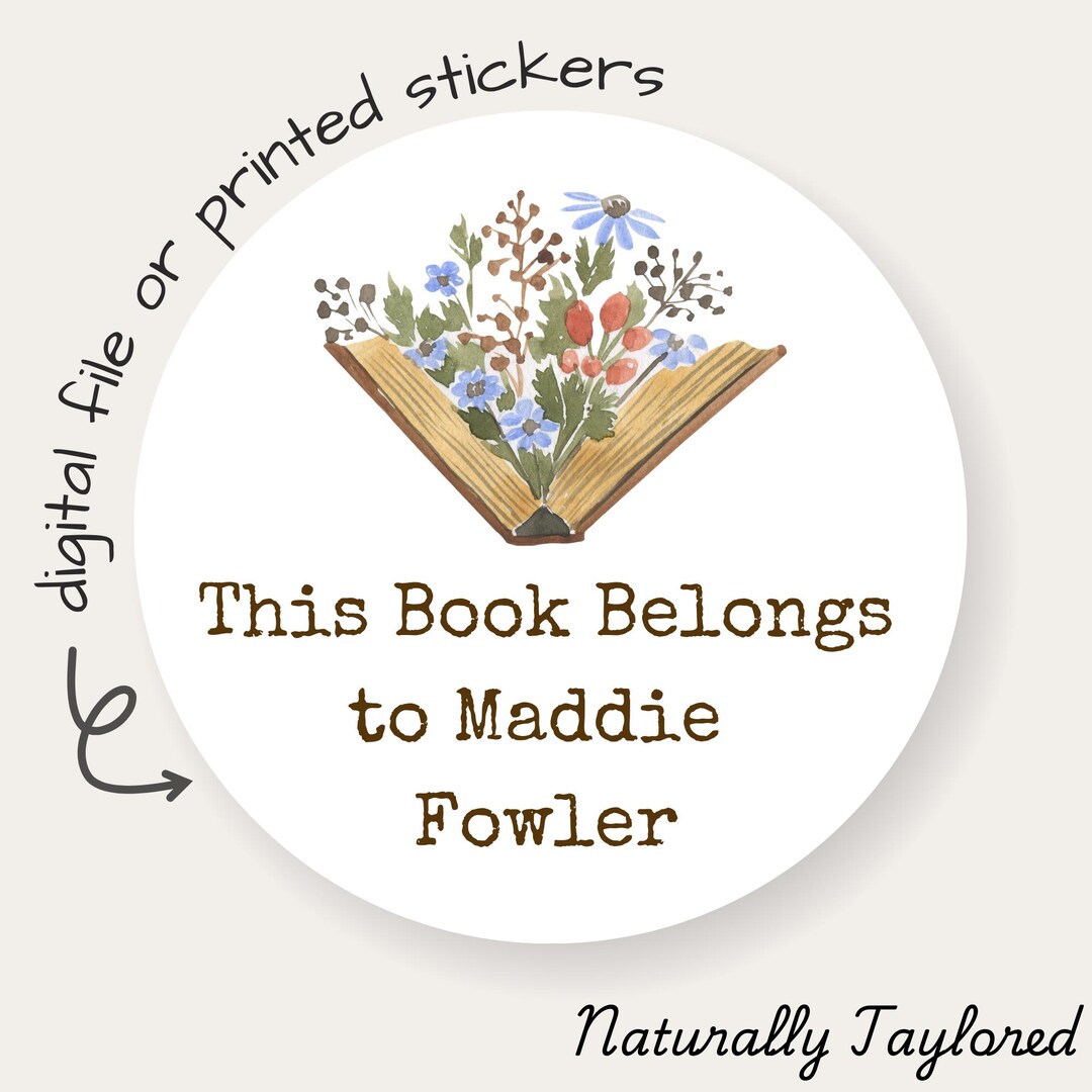 This Book Belongs to Labels, Teacher Book Labels, Digital Book Stickers ...