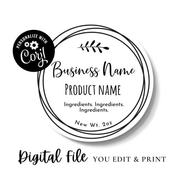 Mason Jar Lid Label - Etsy