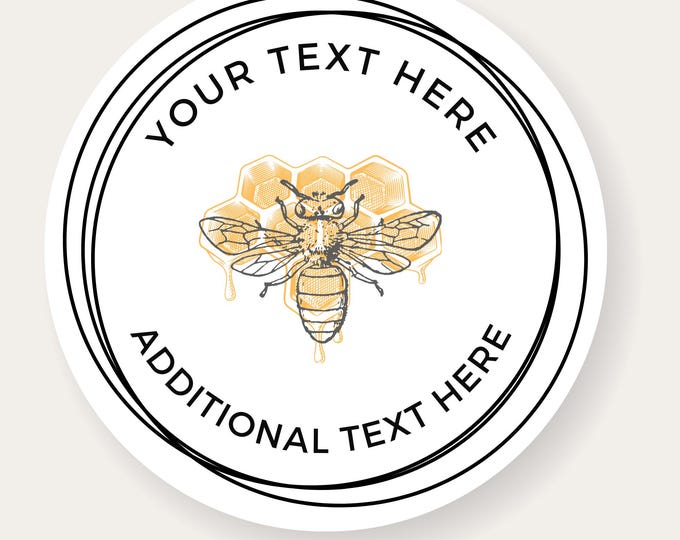 Personalized Honey Clear Vinyl Stickers, Custom Honey Product Stickers ...