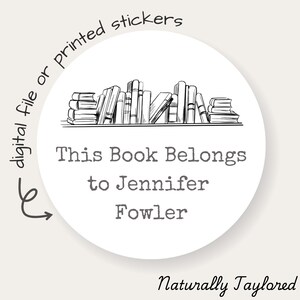 From the Library Of, This Book Belongs to Labels, Custom Book Label ...