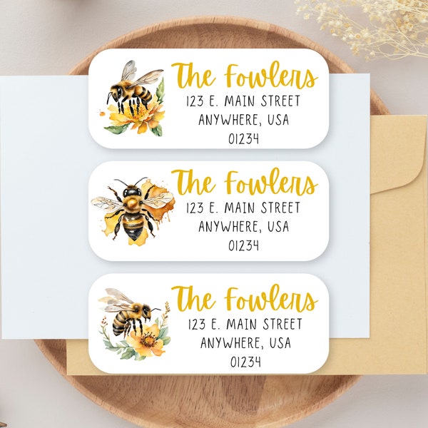 Bee Address Stamp - Etsy