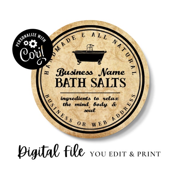 Salt Label - Etsy