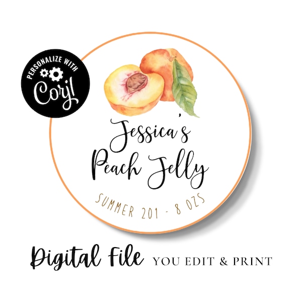 Peach Labels - Etsy
