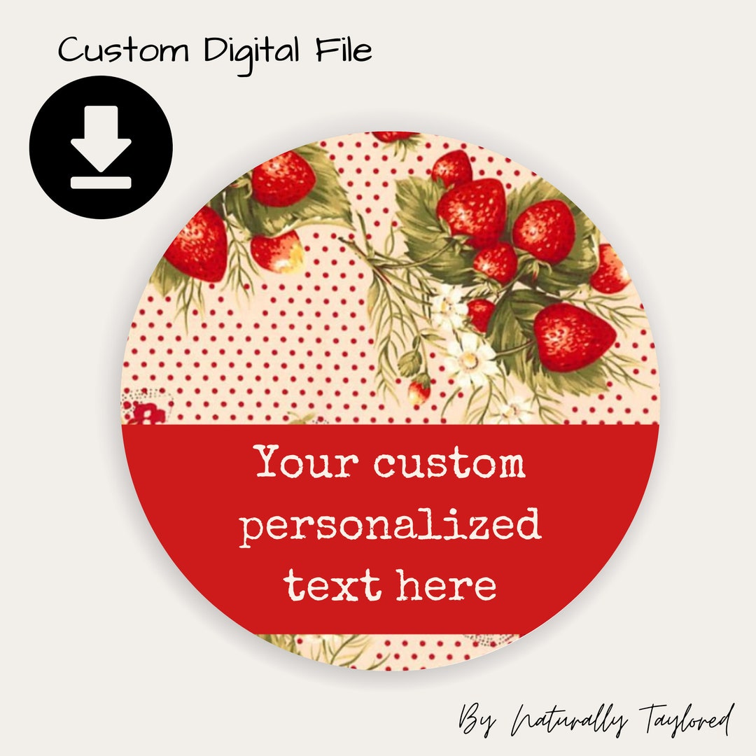 Digital File, Vintage Strawberry Canning Labels, Mason Jar Canning ...