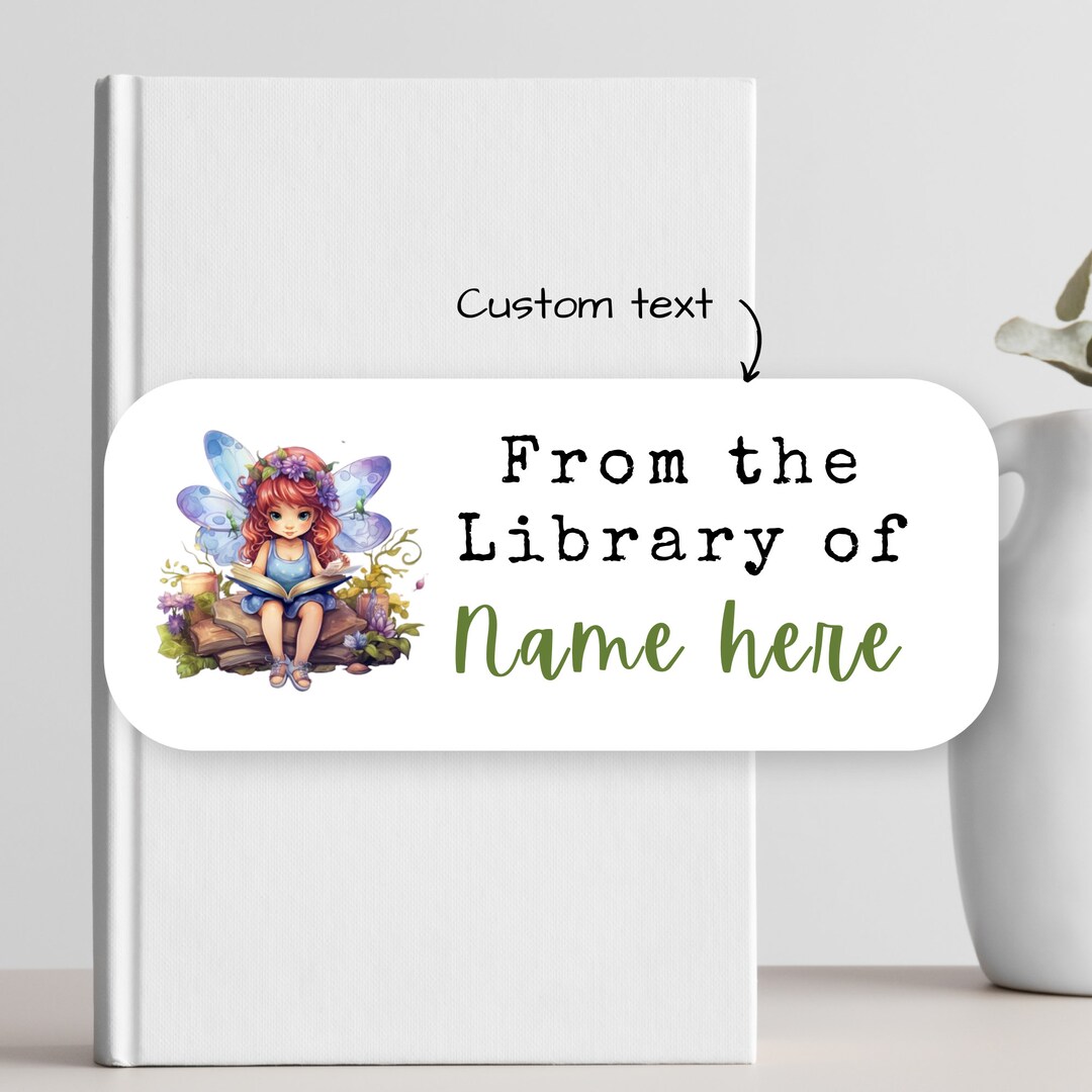 From the Library of Stickers, Fairy Book Label, This Book Belongs to ...