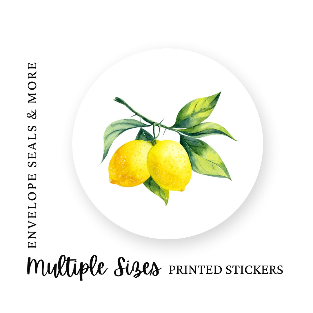 C36 Lemon Envelope Seal Bridal Shower Lemon Envelope Seals - Etsy