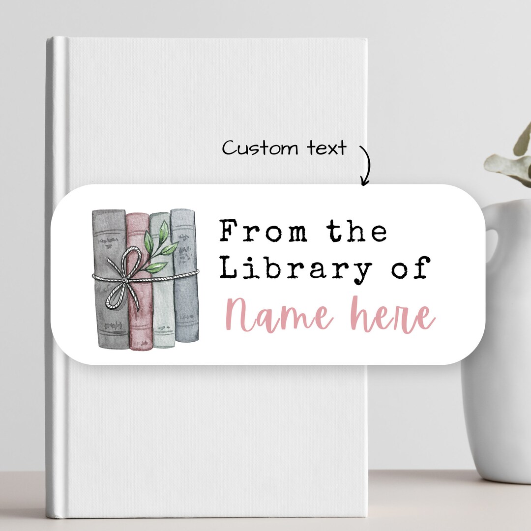 Book Labels, Labels for Books, Watercolor Book Labels, This Book ...