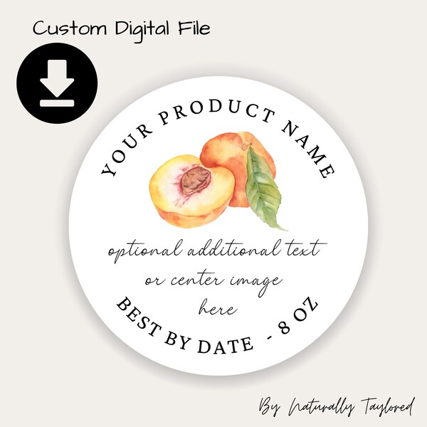 Peach Labels - Etsy