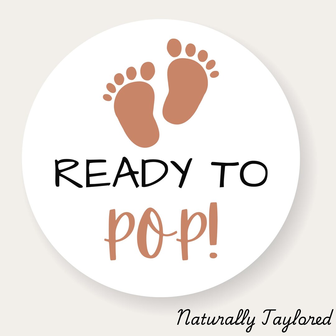 Ready to Pop Stickers, Popcorn Labels for Baby Shower, Neutral Baby ...