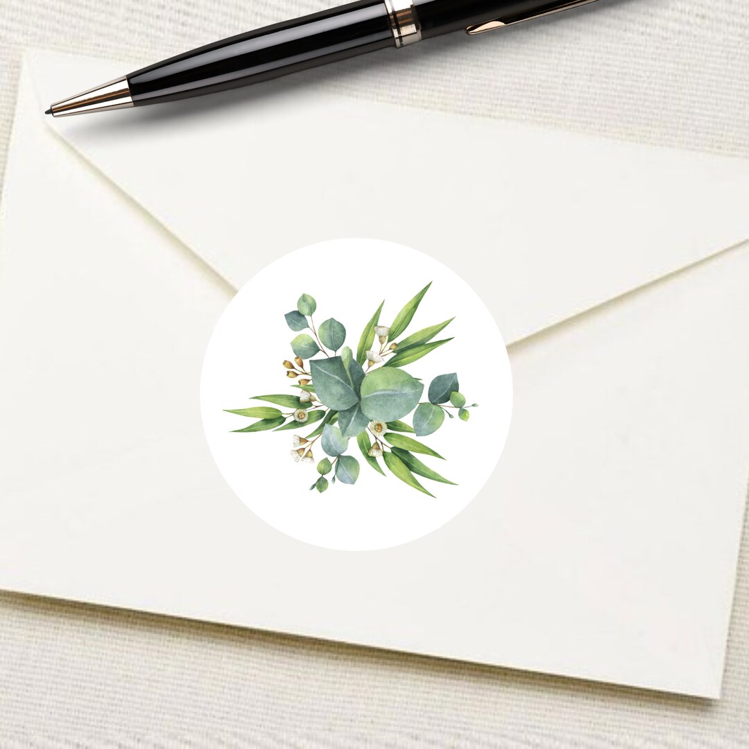 K58, Greenery Floral Envelope Seal, Greenery Floral Seal for Envelope ...