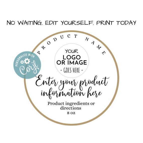 A73 Instant editable PDF Custom Logo From the Kitchen of | Etsy