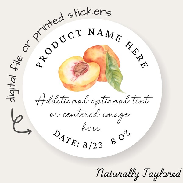 Peach Labels - Etsy
