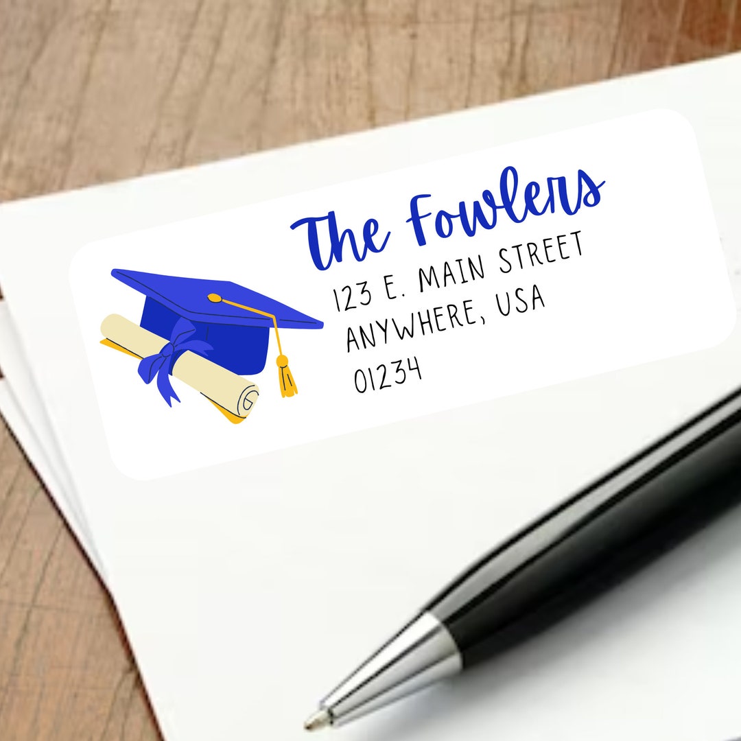 Graduation Address Labels, Graduation Address Stickers, Graduation ...
