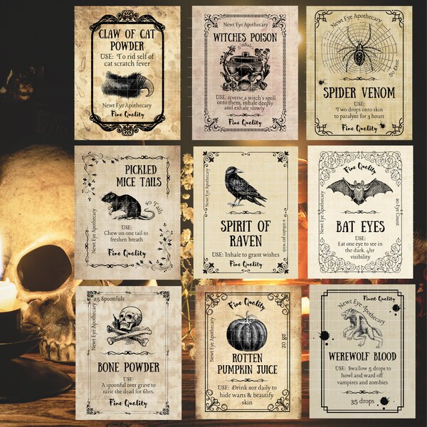 Poison Bottle Label - Etsy