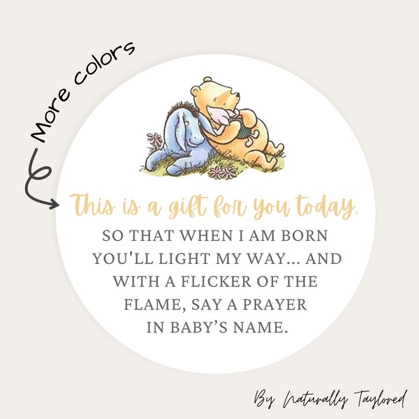 Candle Labels Winnie the Pooh - Etsy