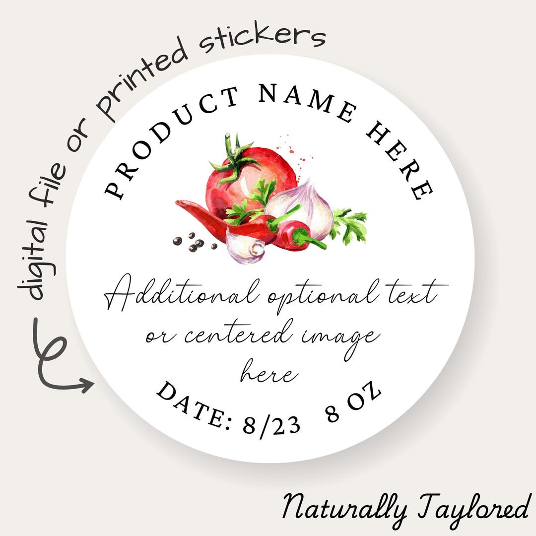 Salsa Canning Labels, Mason Jar Canning Labels, Salsa Lid Labels ...