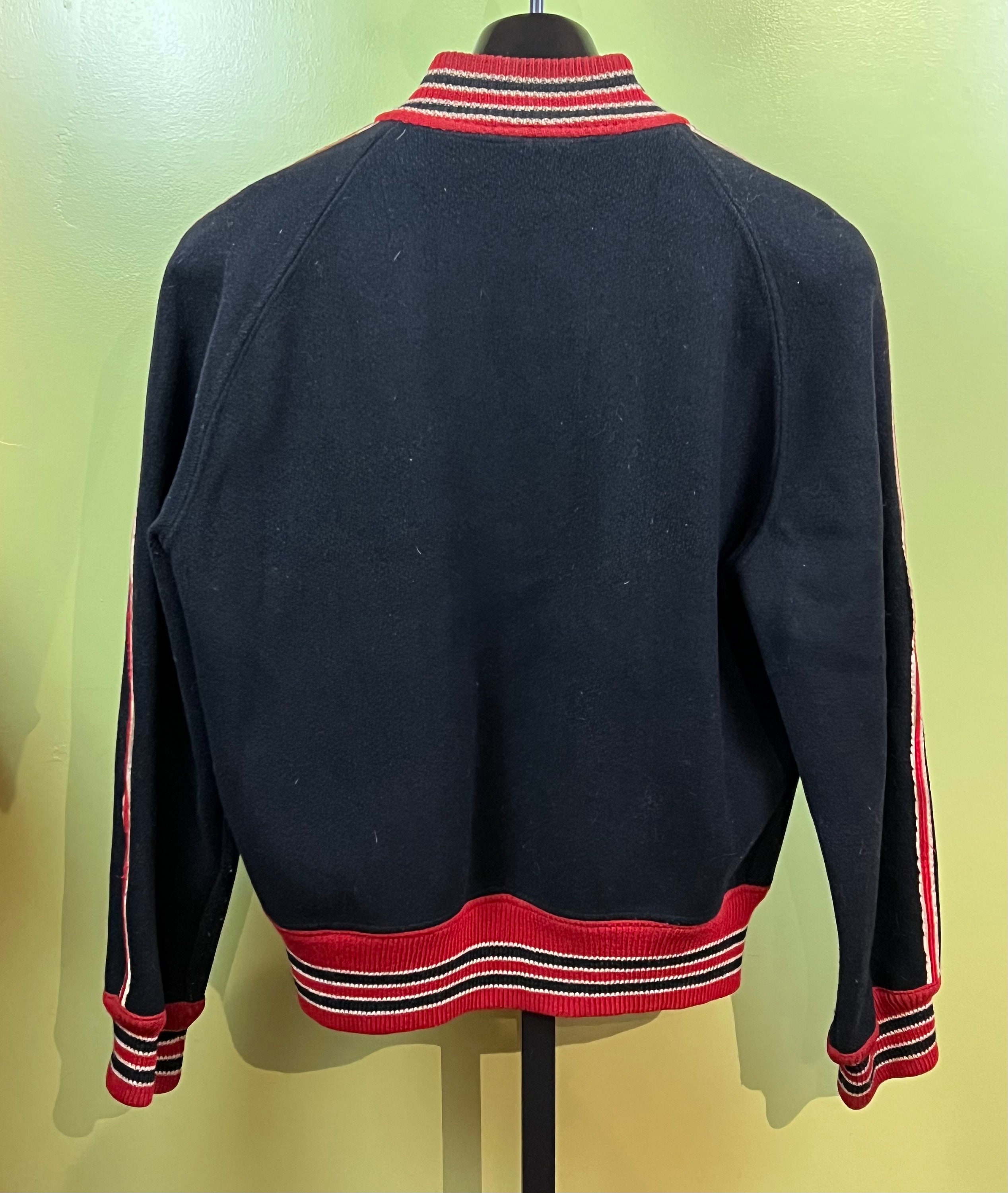Vtg 50's BUTWIN Letterman Jacket Sz 42 Wool Black W/ Red & Gold Trim - Etsy