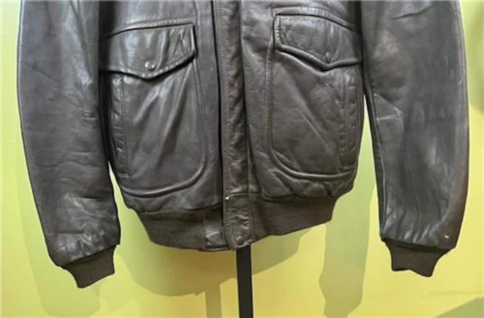 Vtg 60's COOPER Leather Bomber Jacket Sz 42R Brown Talon Fur Collar - Etsy