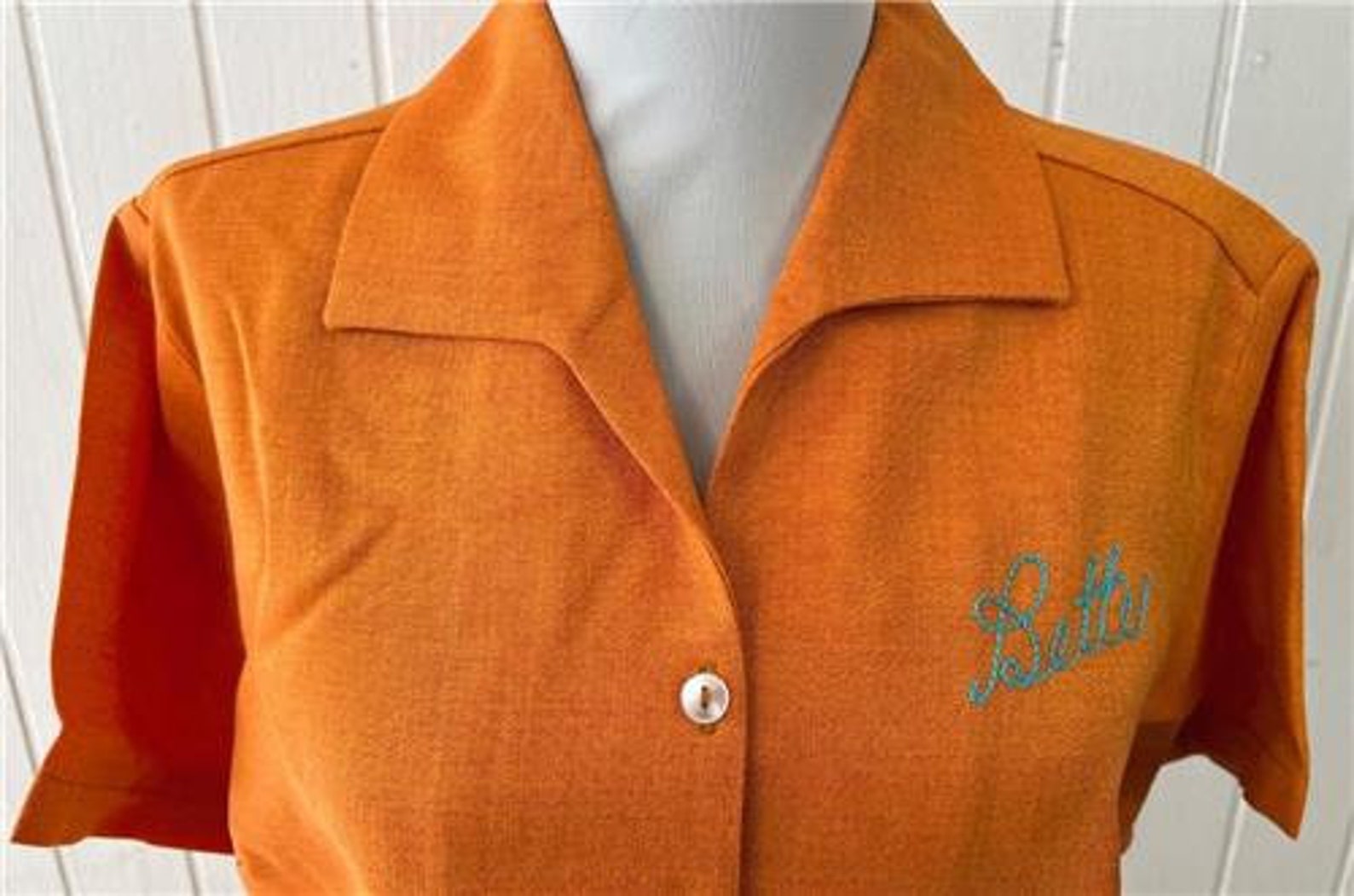 Vtg 60's Womens Bowling Shirt by Angeltown Sz 36 Sienna "d C ...