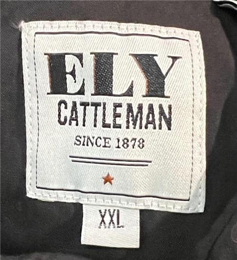 Vintage 80's Ely CATTLEMAN Western Shirt Sz XXL Black Pearl Snap Buttons - Etsy