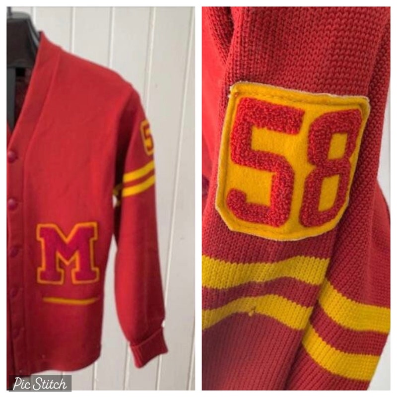 Letterman Sweater - Etsy