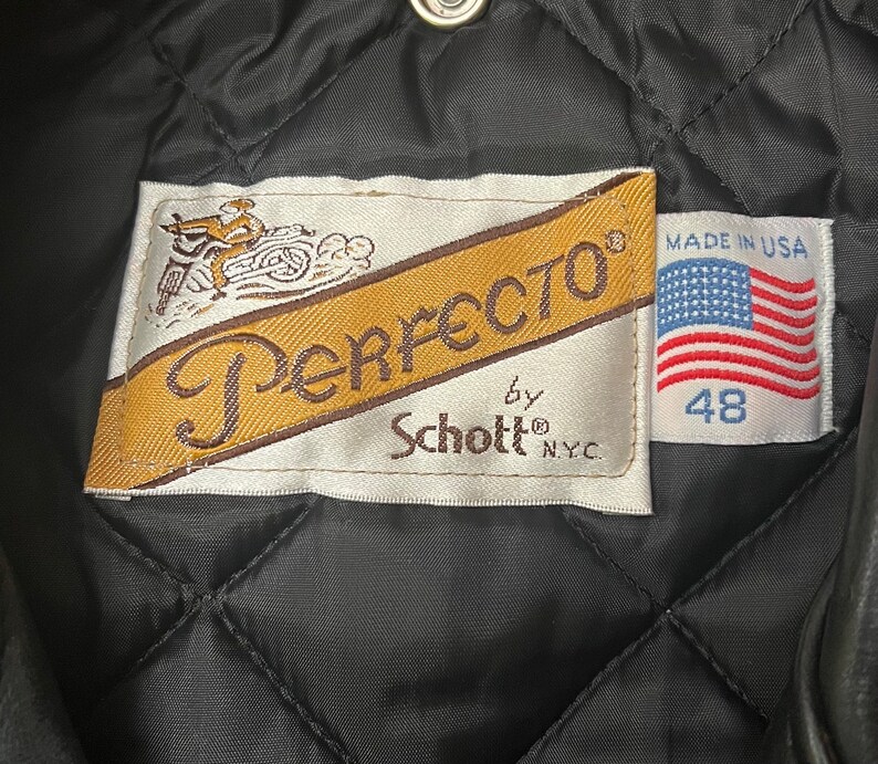 Schott NYC Perfecto Leather Jacket Sz 48 Motorcycle Style W/ Belt - Etsy