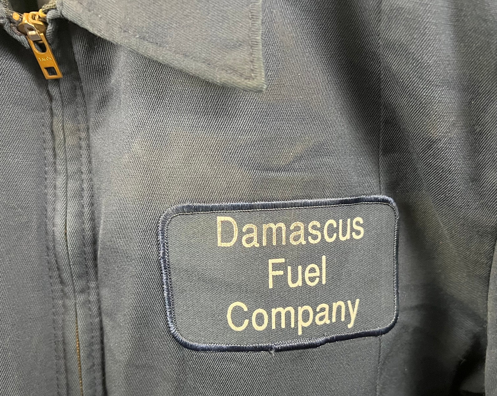Vtg 60's Unifirst Workwear Jacket Med Navy Lined Damascus Fuel TALON ...