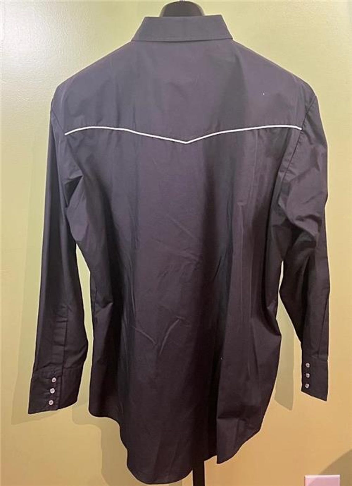 Vintage 80's Ely CATTLEMAN Western Shirt Sz XXL Black Pearl Snap ...