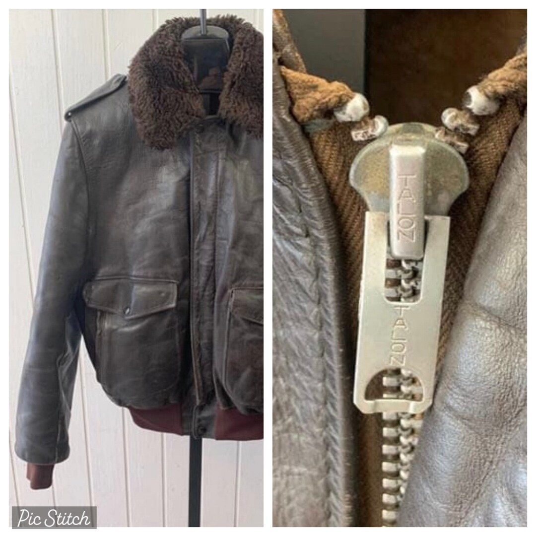 Vtg 1960 SCHOTT IS-674-MS A-2 Leather Bomber Flight Jacket Sz 42R Brown ...