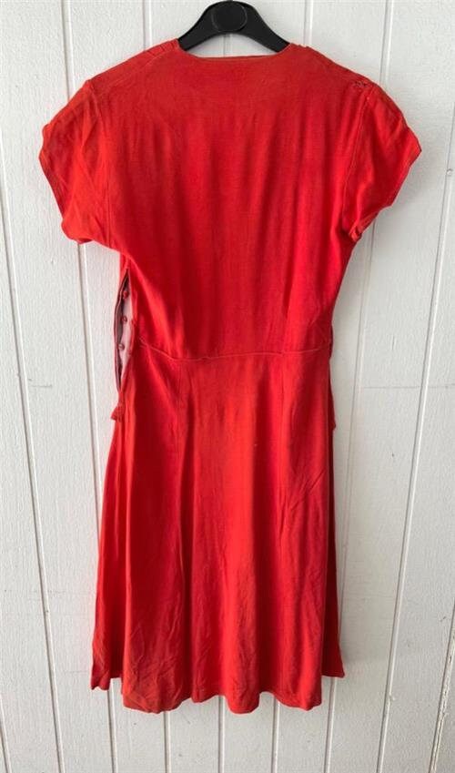 Vintage 1940s Burnt Orange / Red Wiggle Fitted Dress X-small - Etsy
