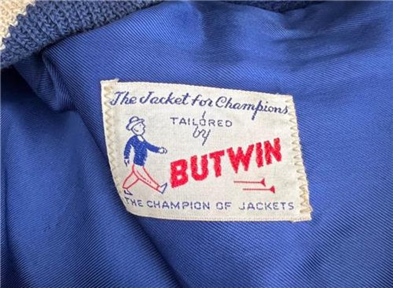 Vtg 50's BUTWIN Letterman Jacket Sz Small / 38 Navy & White Panthers - Etsy