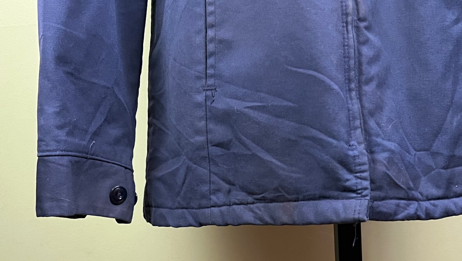 Vtg 60's Unifirst Workwear Jacket Med Navy Lined Damascus Fuel TALON ...