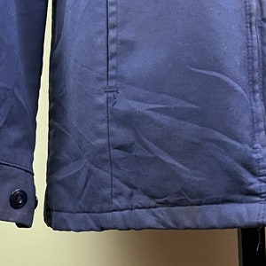 Vtg 60's Unifirst Workwear Jacket Med Navy Lined Damascus Fuel TALON ...