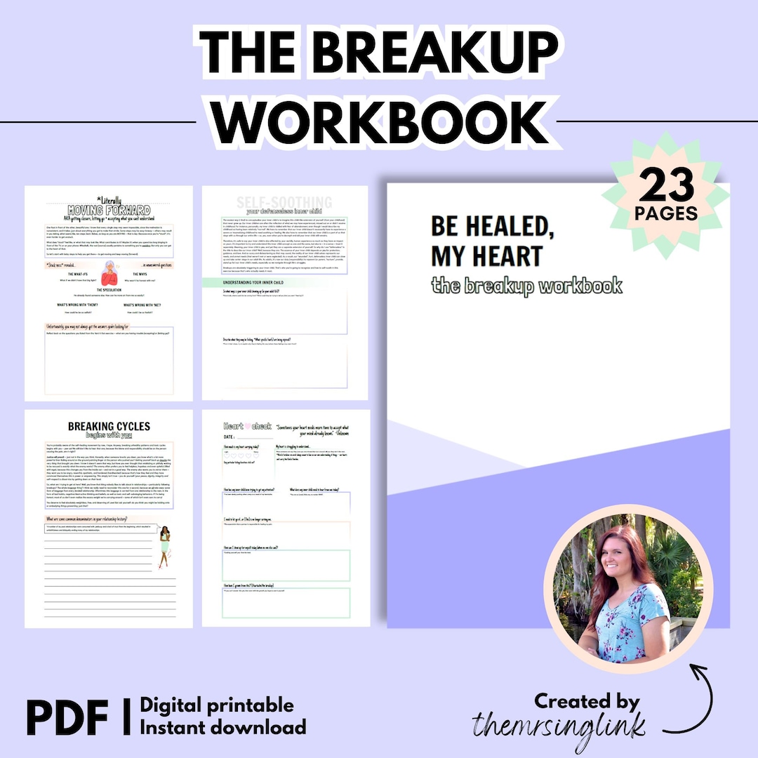 Breakup Workbook for Women Self-healing Journal Recovery Activity Guide ...