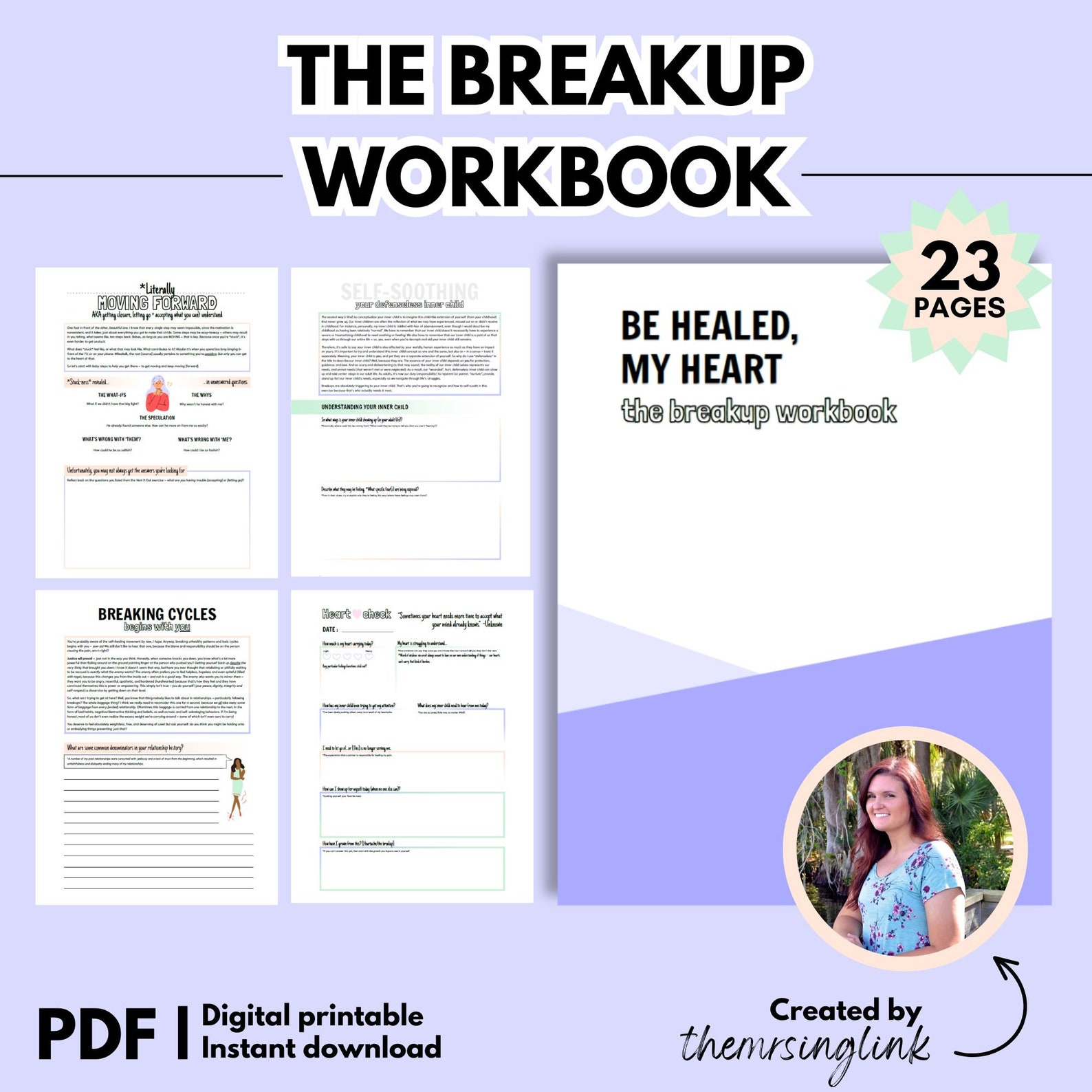 Breakup Workbook for Women Self-healing Journal Recovery Activity Guide ...