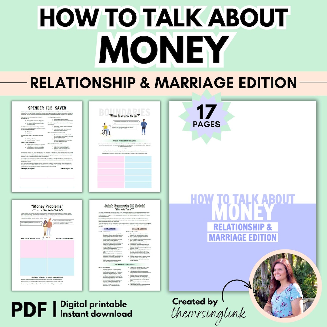 Workbook for Couples Finance Goals in Marriage Activity Journal ...