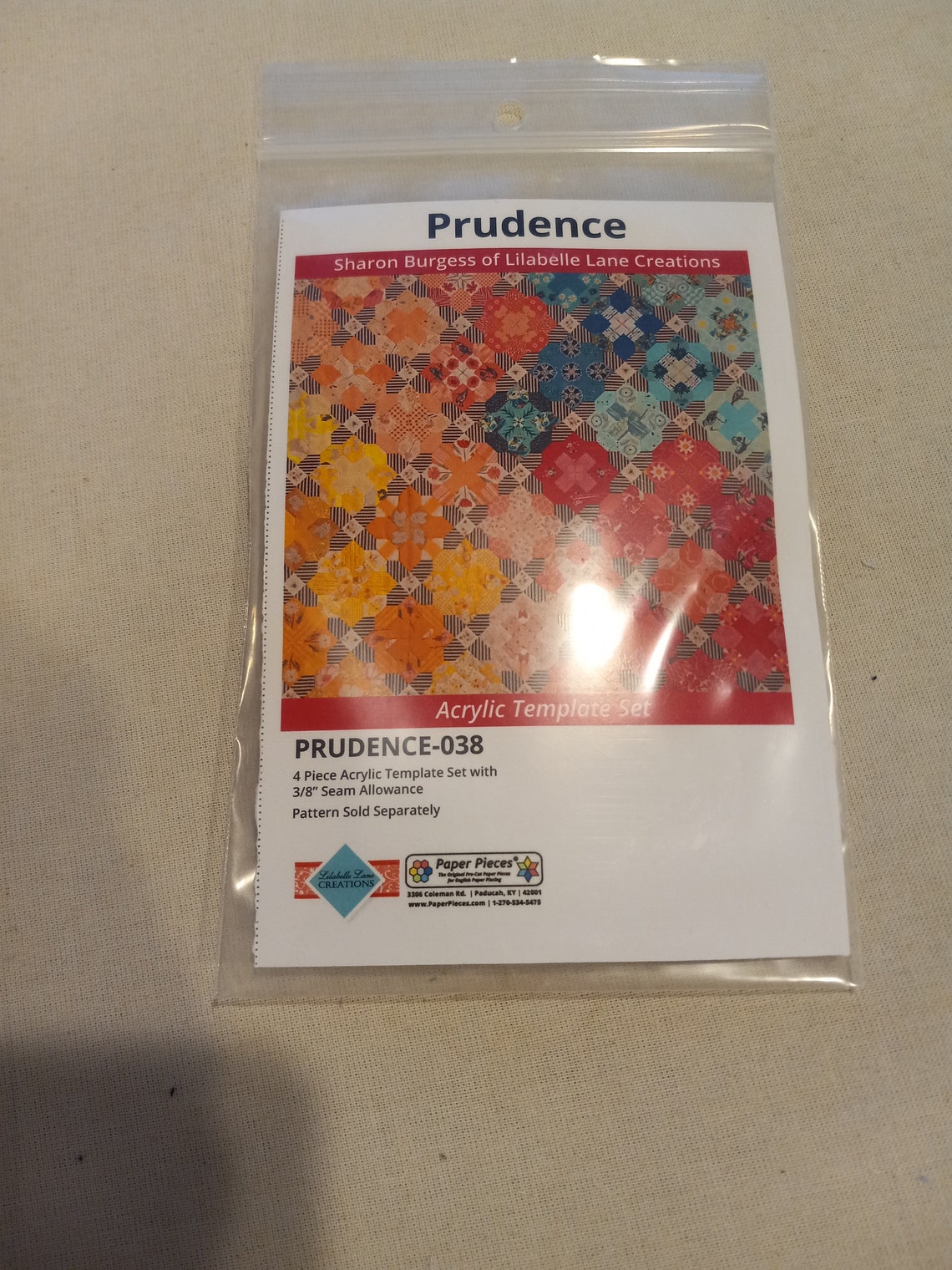 Prudence Quilt Kit by Lillabelle Lane Creations EPP Kit, English Paper Piecing Quilt Kit ...