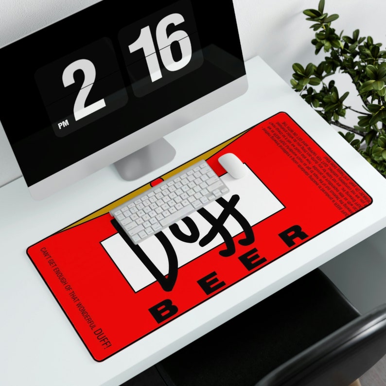 Duff Desk Mats - Simpsons - Duff Beer - Etsy